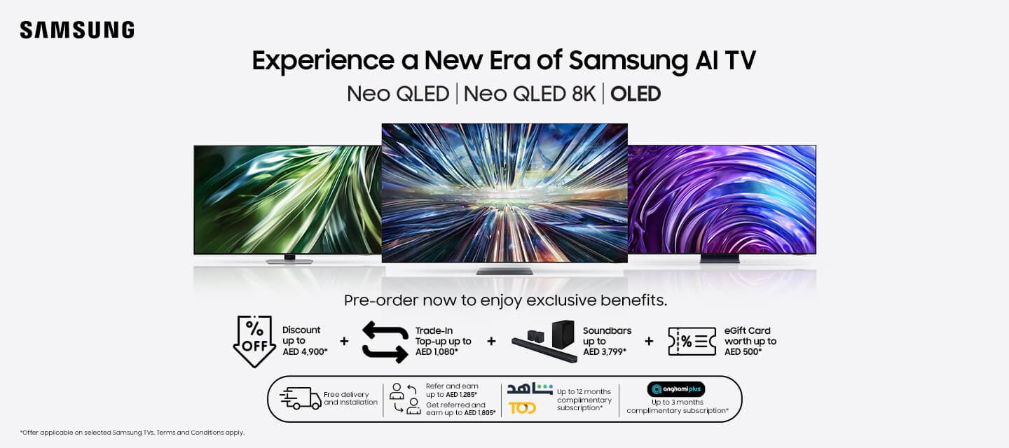 Samsung 2024 AI TV lineup pre-orders opens with attractive benefits in UAE
